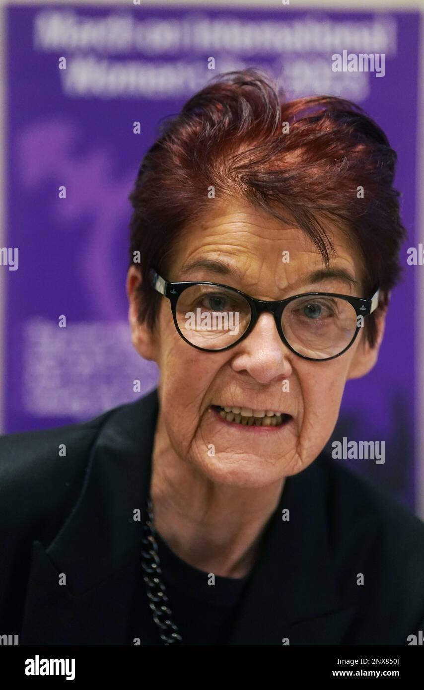 Ailbhe Smyth, Action for Choice, speaking at the launch of a march ...
