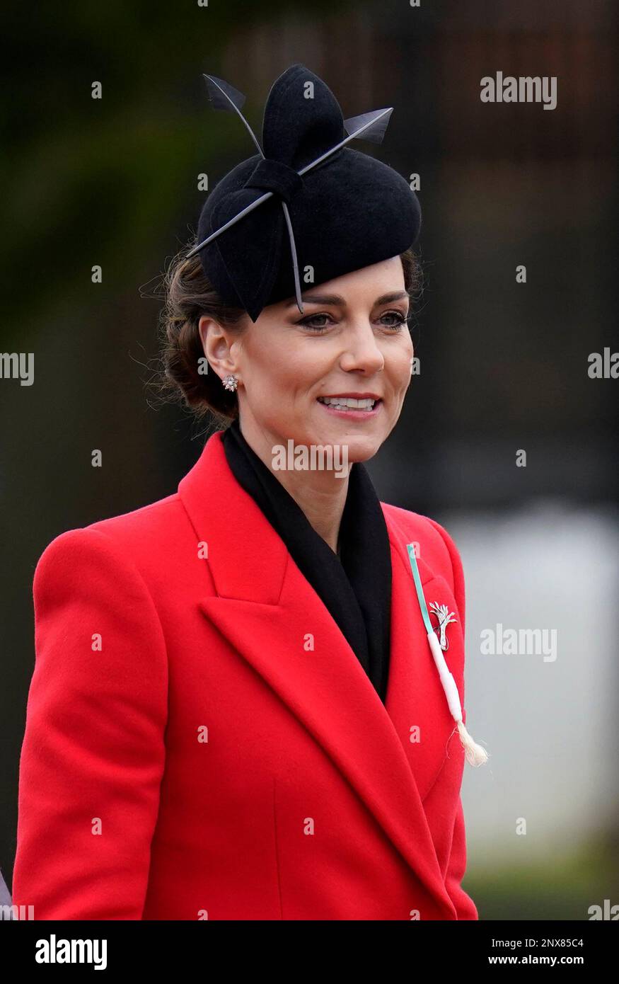 The Princess of Wales during a St David's Day visit to the 1st ...