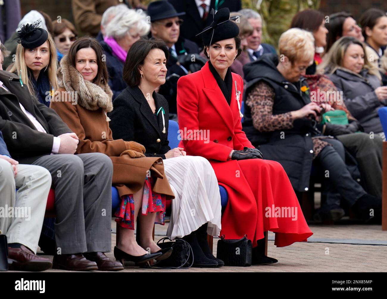The Princess of Wales (right) during a St David's Day visit to the 1st ...