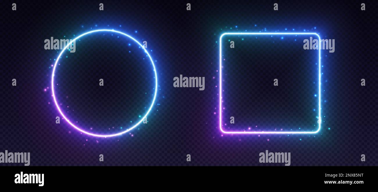 Gradient neon frames smoke Stock Vector Images - Alamy