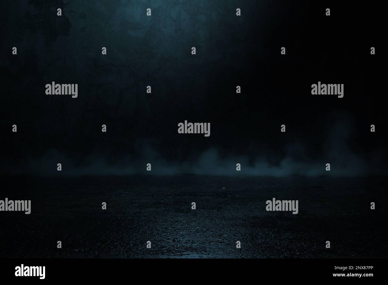 3d rendering of grunge background with rising smoke at the end Stock ...