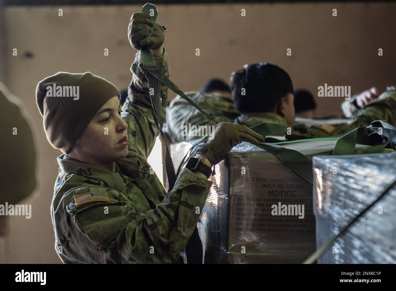 A U.S. Army Soldier assigned to the 5th Quartermaster Theater Aerial ...