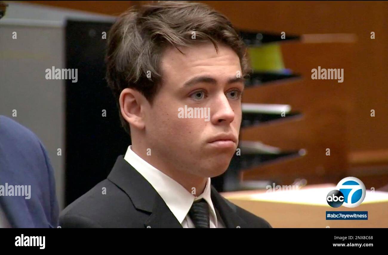 This Tuesday, April 24, 2018 photo from video provided by KABC-TV shows ...