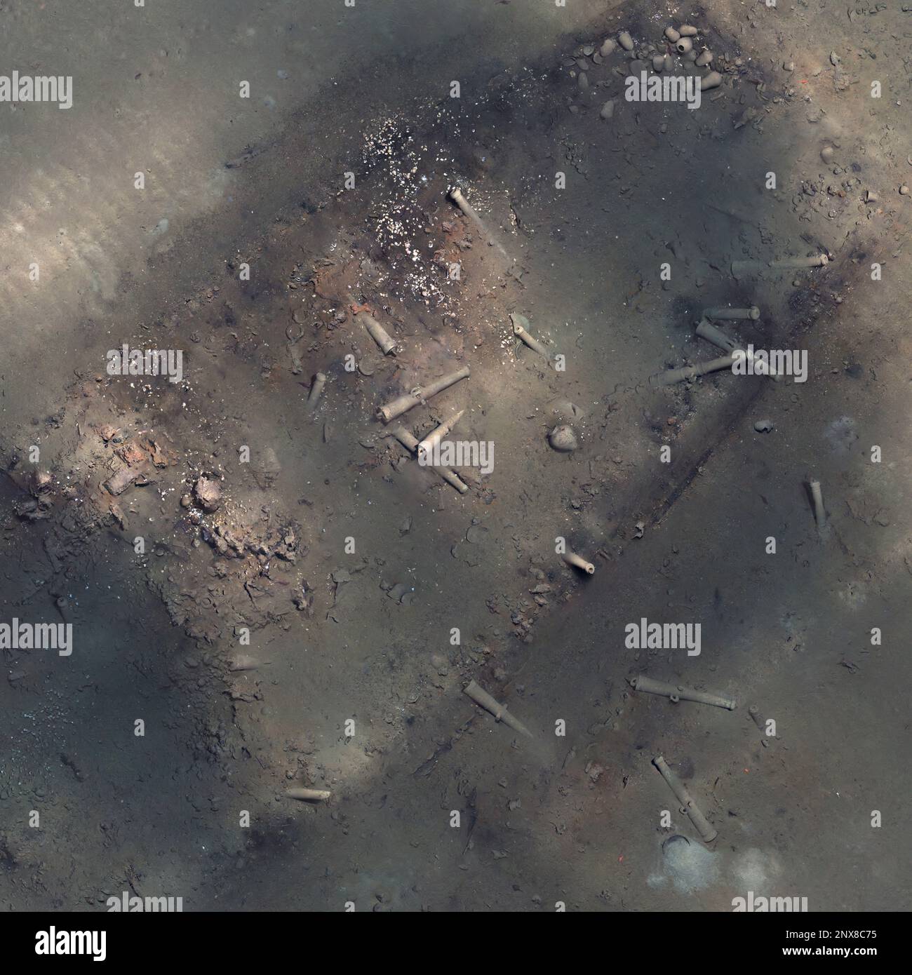 This undated image made from a mosaic of photos taken by an autonomous ...