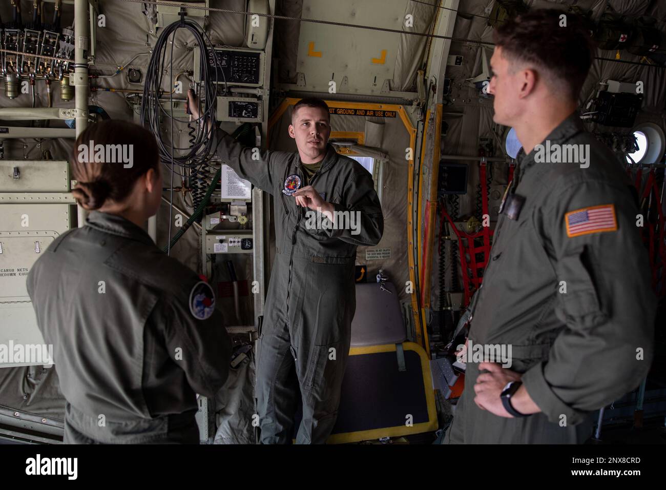 U.S. Marine Corps Staff Sgt. Jacob Hall, a flight engineer with Marine ...