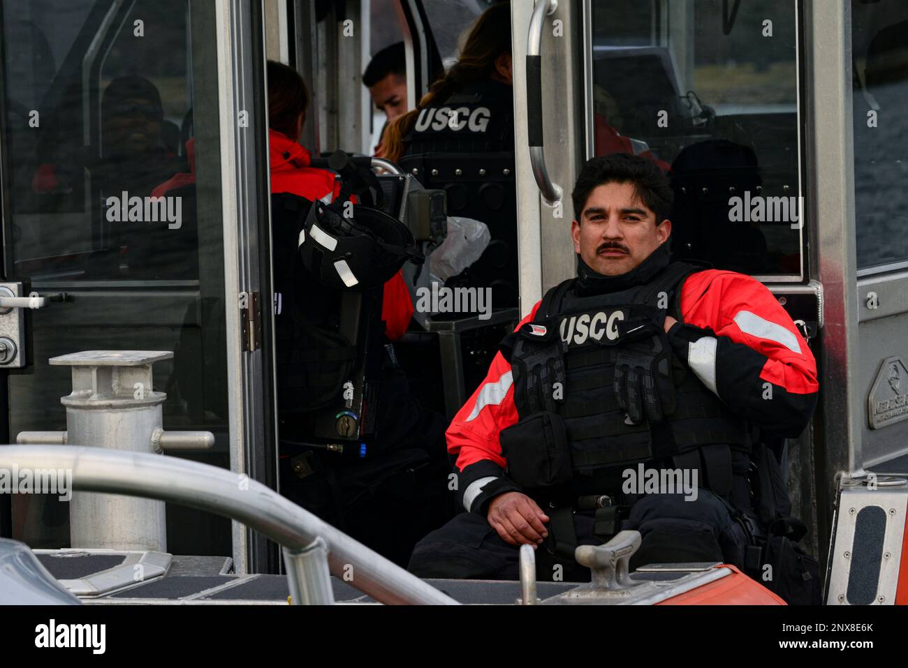 A Coast Guard law enforcement team aboard a 29-foot Response Boat ...