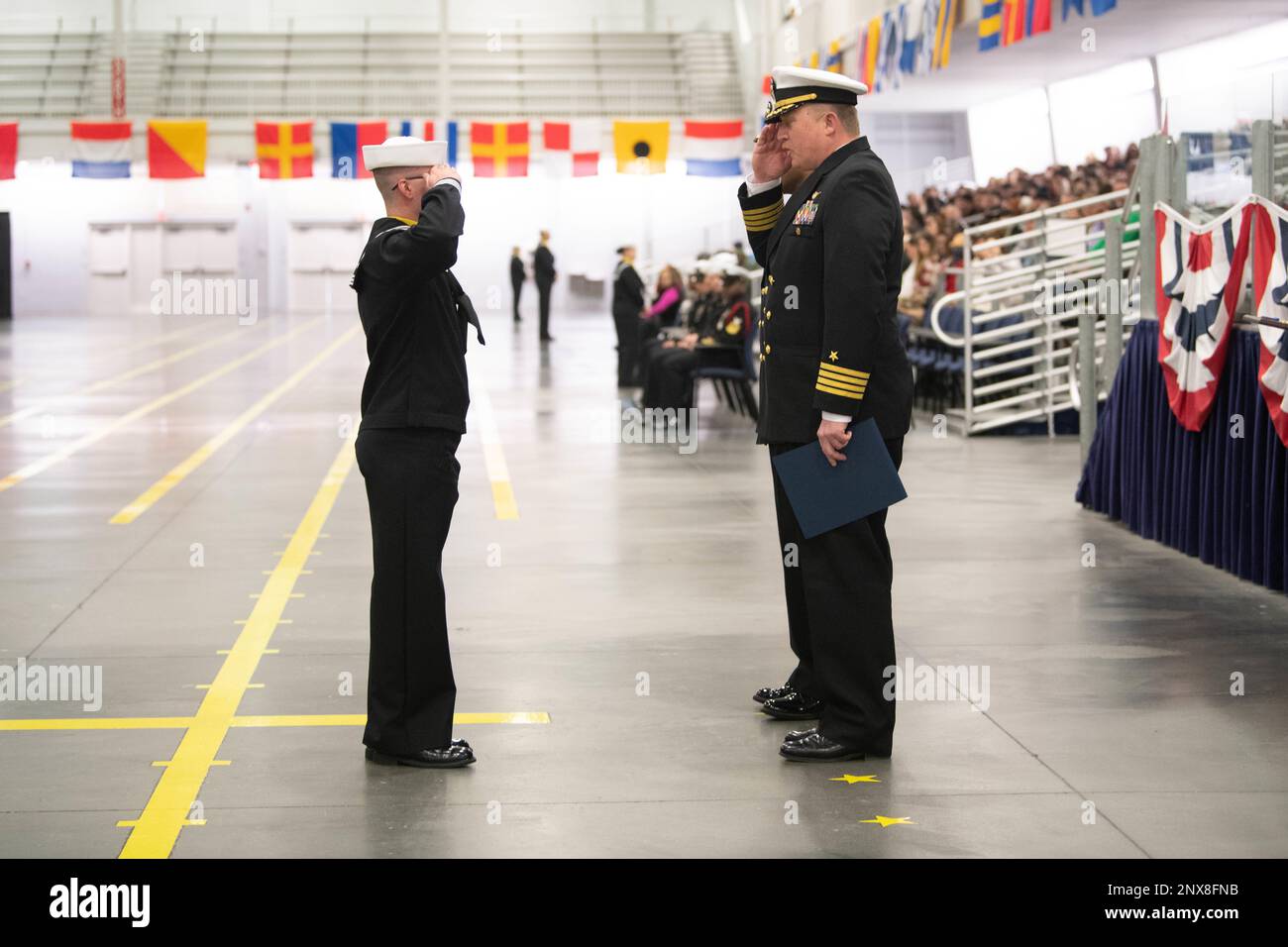 Pass in Review at U.S. Navy Recruit Training Command. More than 40,000 ...