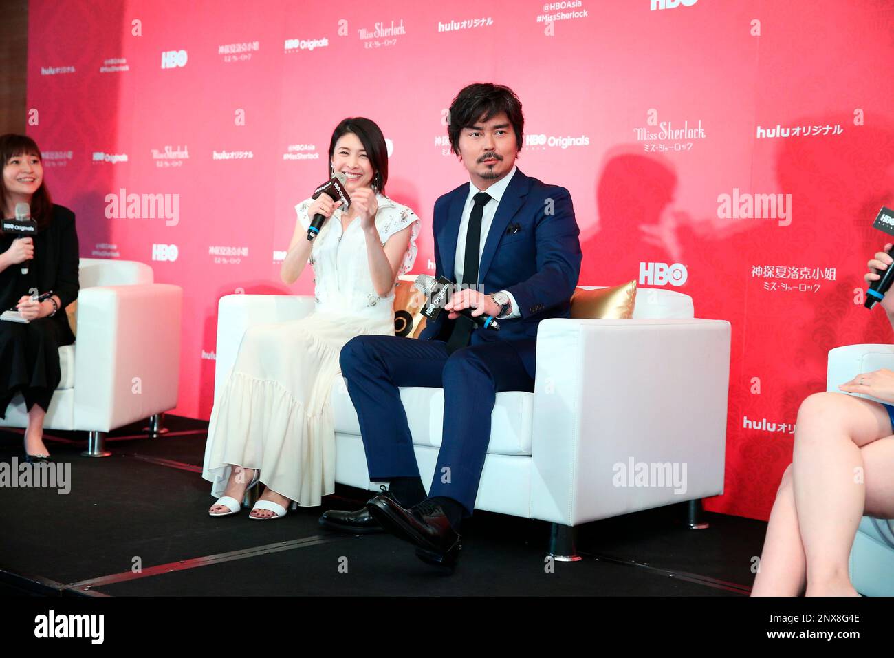 Yuko Takeuchi and Yukiyoshi Ozawa promoted their new TV series ''Miss ...