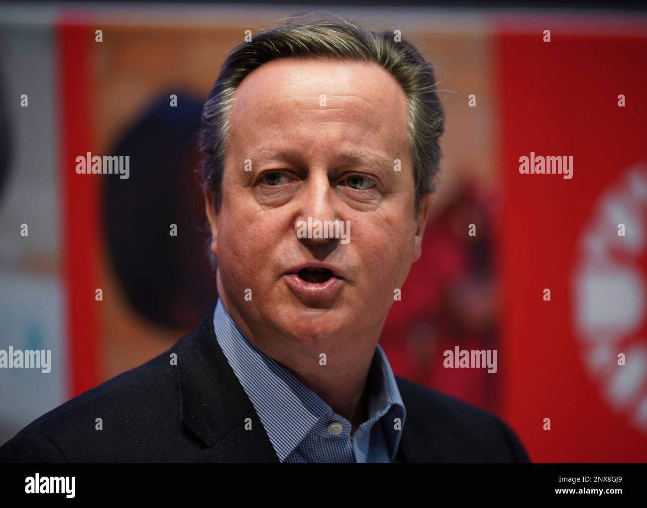 Former prime minister David Cameron speaking at the launch of United ...