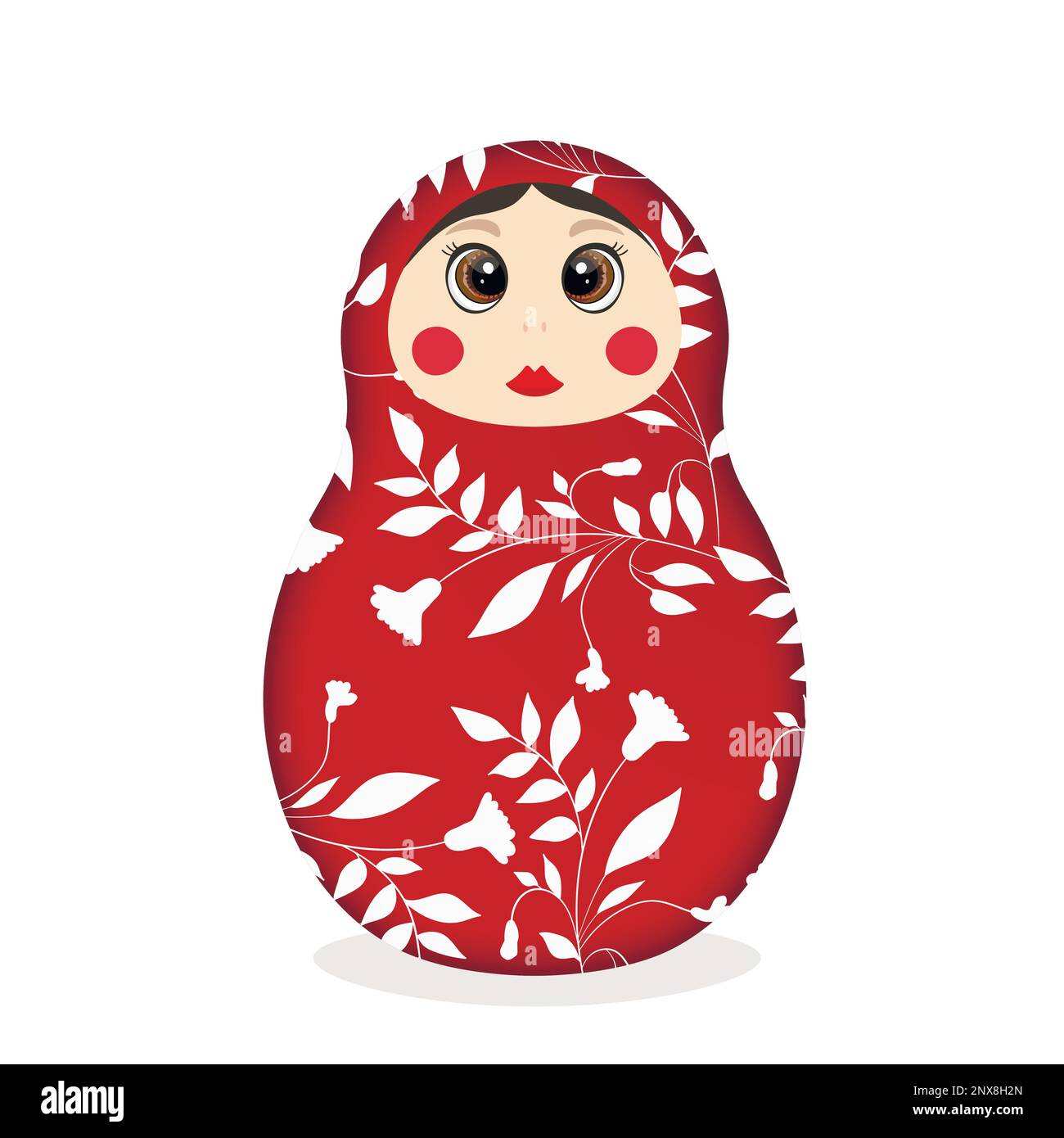 Russian Matryoshka. Traditional Russian folklore dolls with big eyes ...