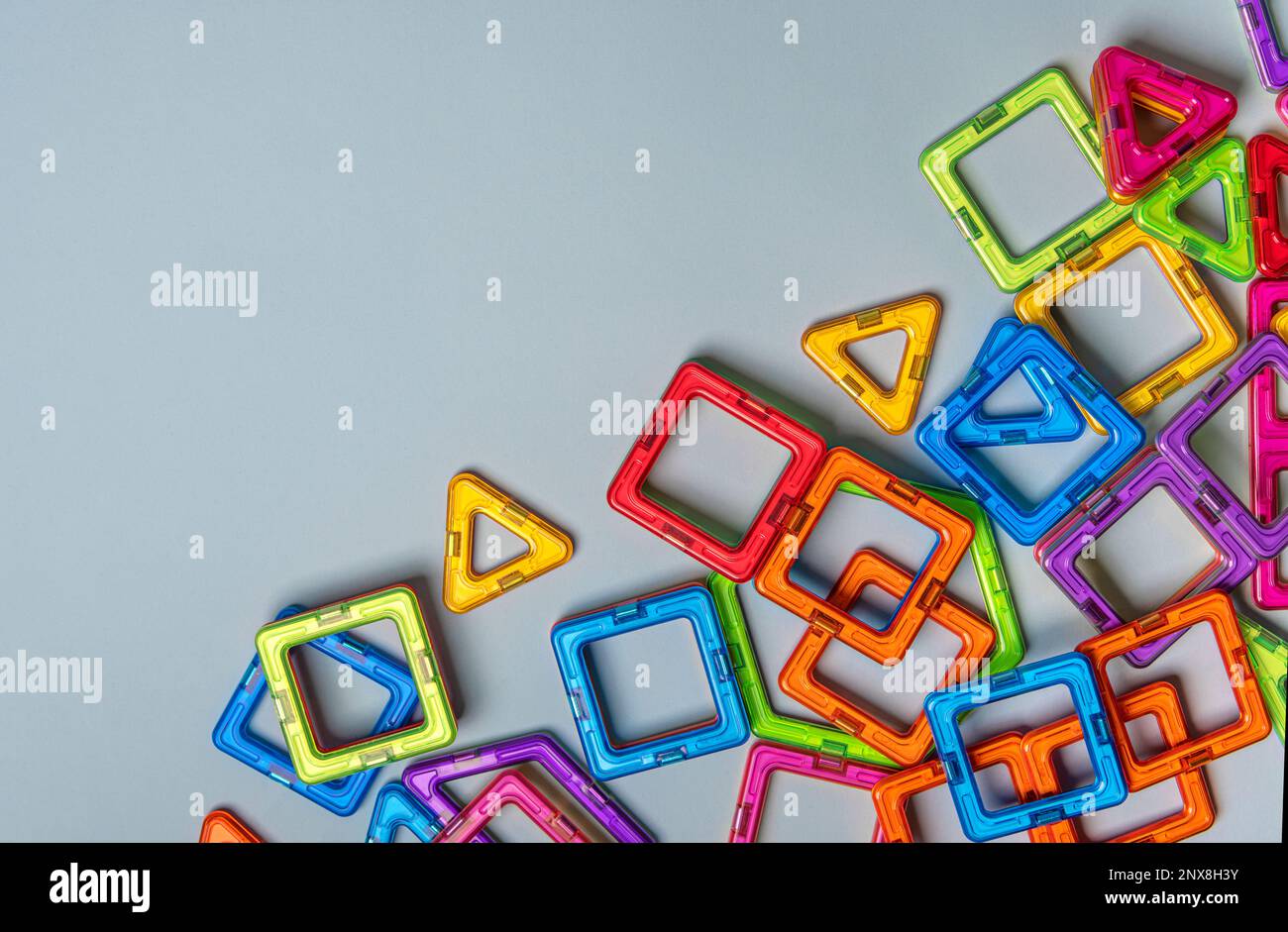 Parts of the magnetic constructor Stock Photo - Alamy