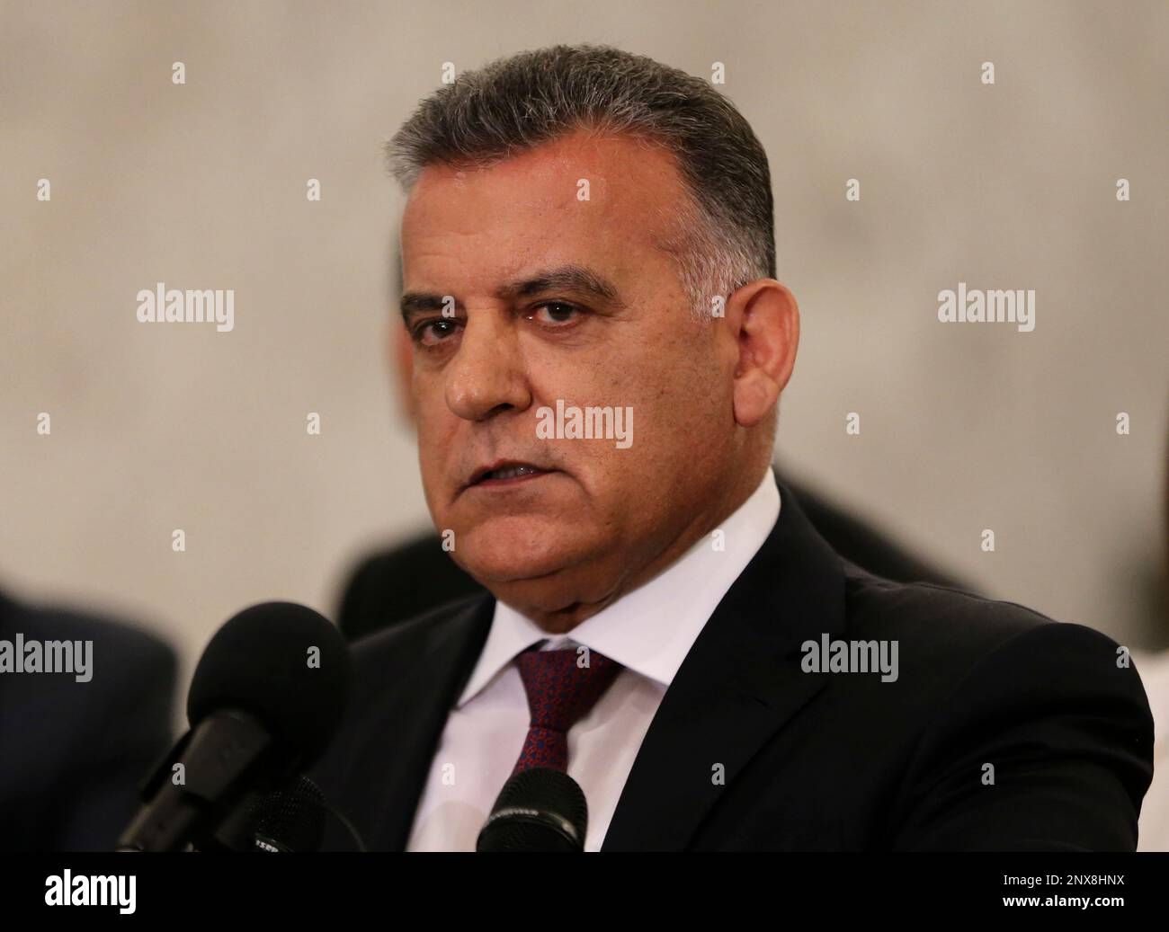 FILE - Maj. Gen. Abbas Ibrahim, chief of Lebanese General Security Directorate, arrives at the ...