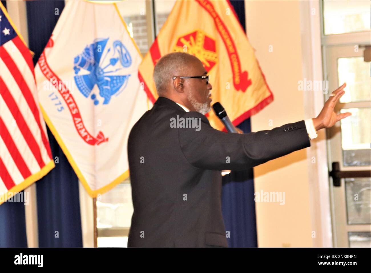 Guest speaker Marcus Gentry gives his presentation about Martin Luther ...