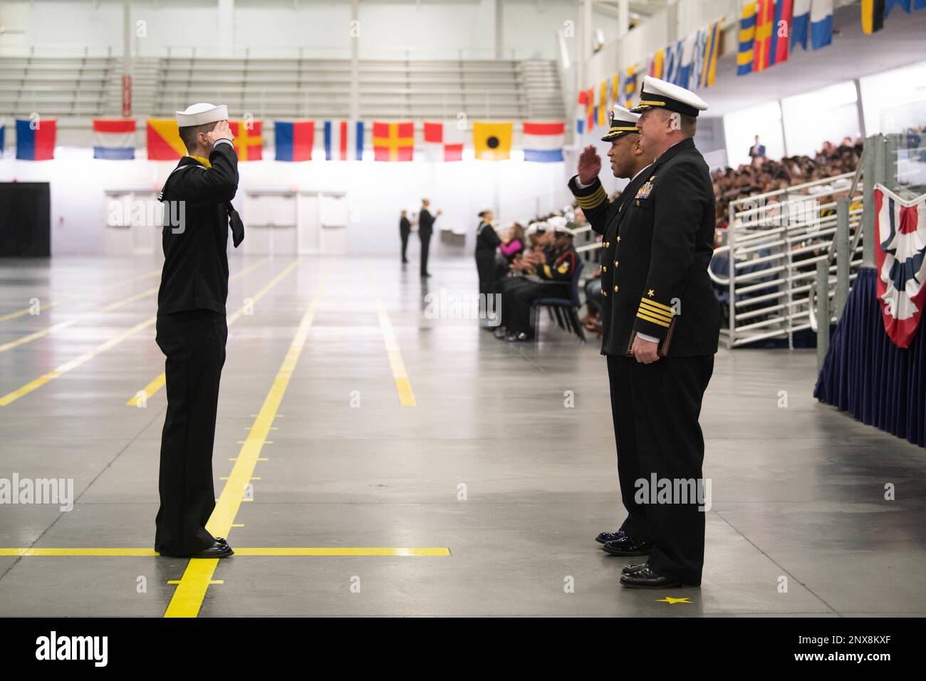 Pass in Review at U.S. Navy Recruit Training Command. More than 40,000 ...