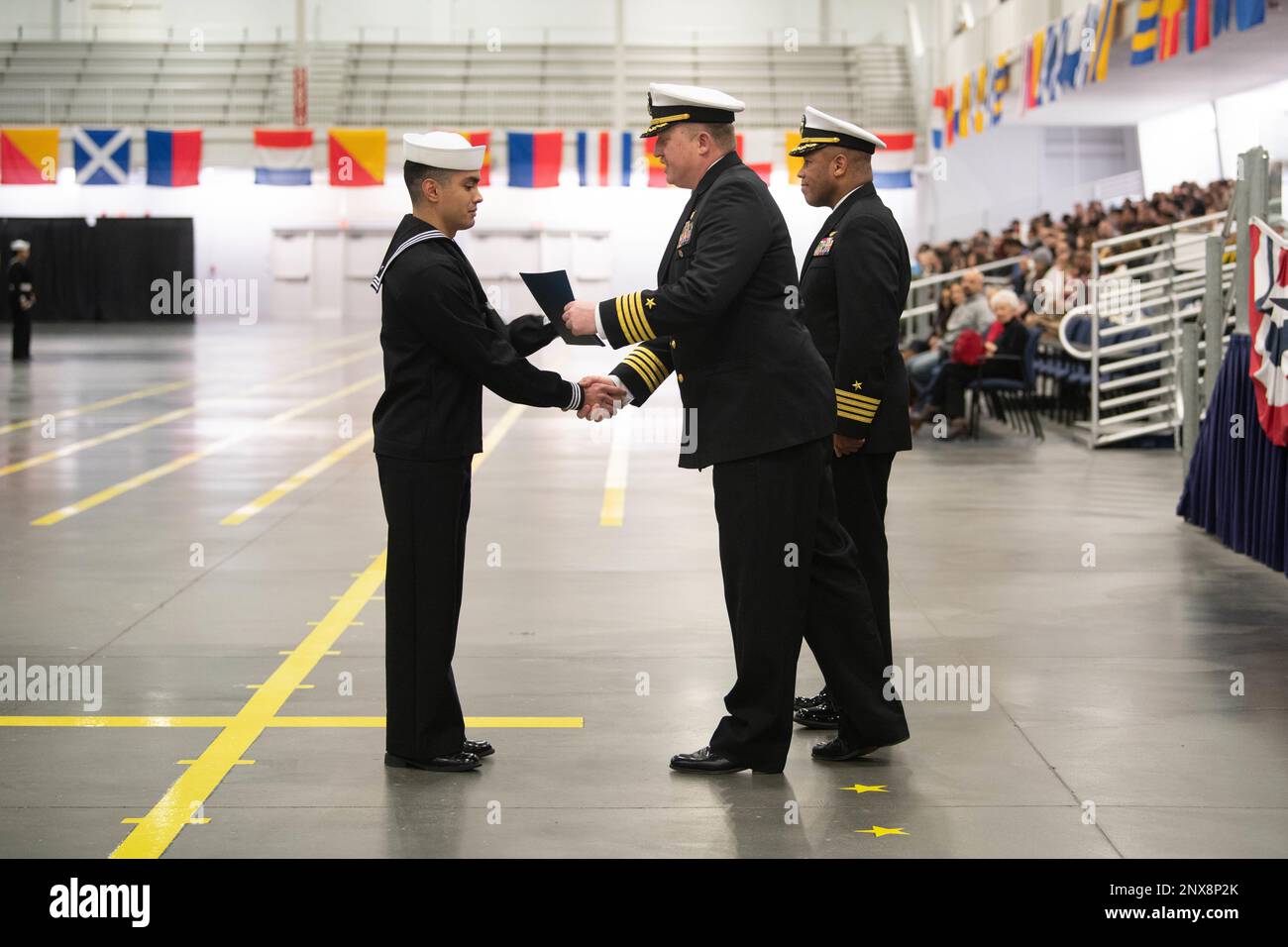 Pass in Review at U.S. Navy Recruit Training Command. More than 40,000 ...