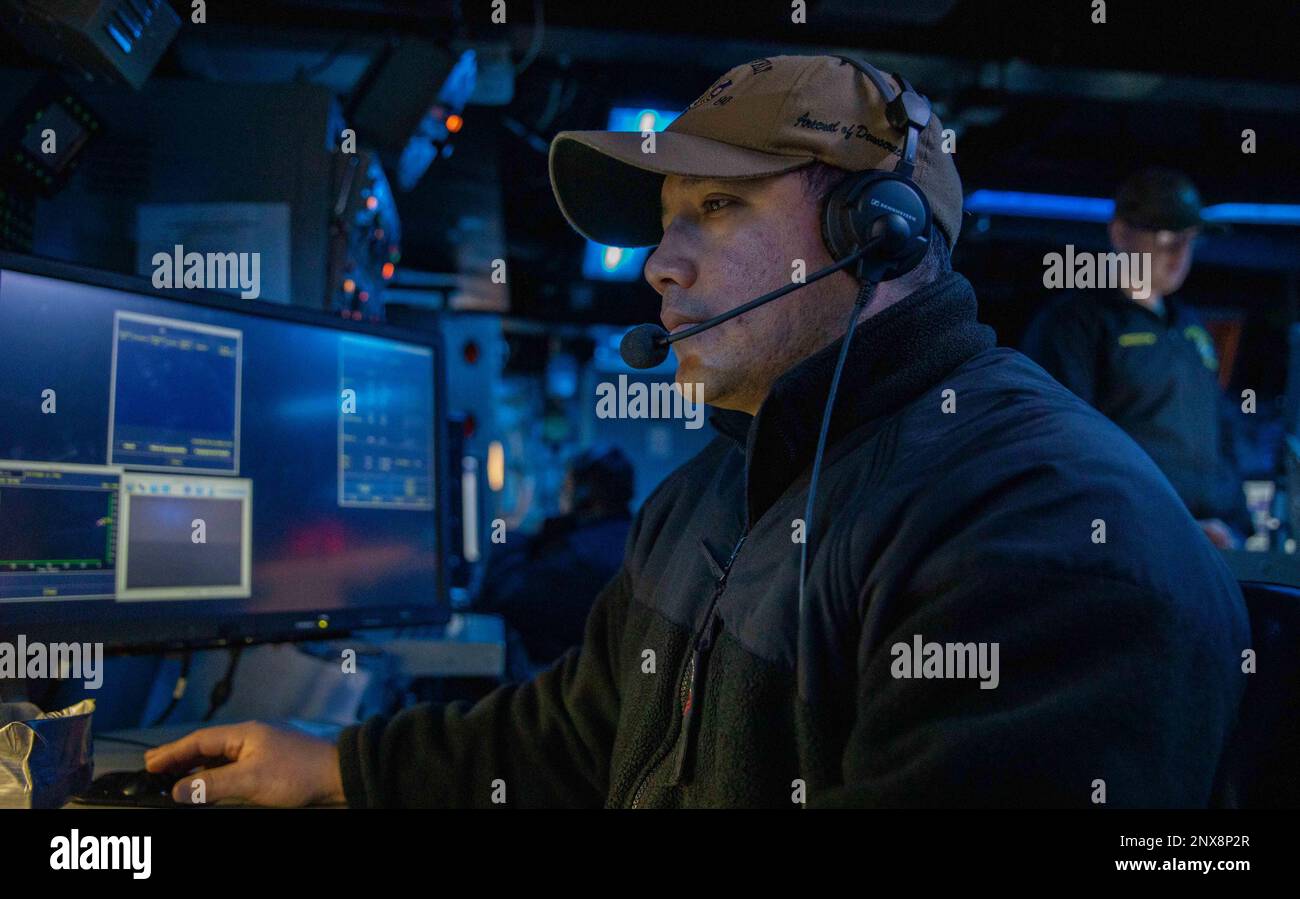 NORTH SEA (Jan. 31, 2023) Operations Specialist 1st Class Anthony ...