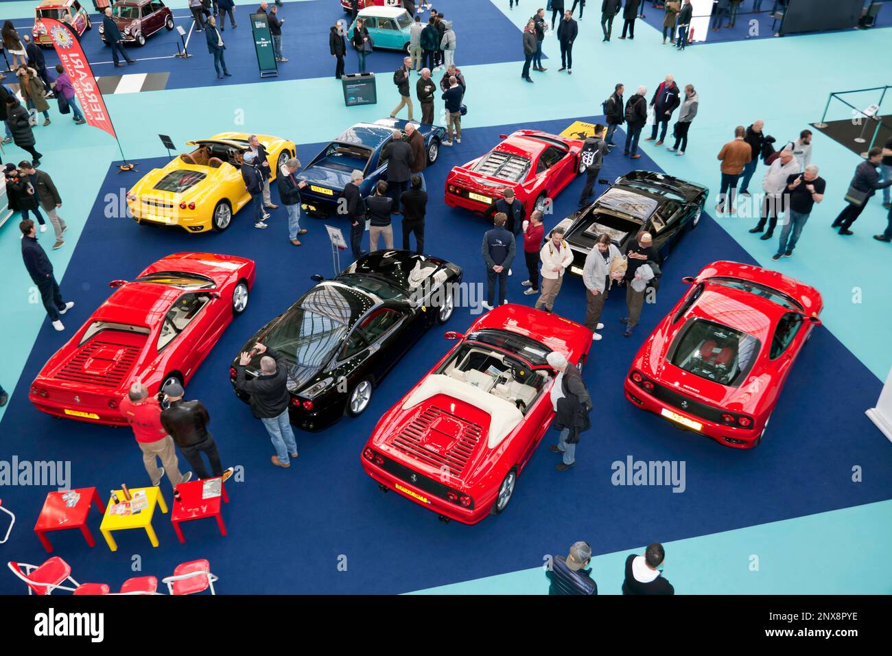 Aerial view of the Ferrari Owner's Club Area, at the 2023 London ...