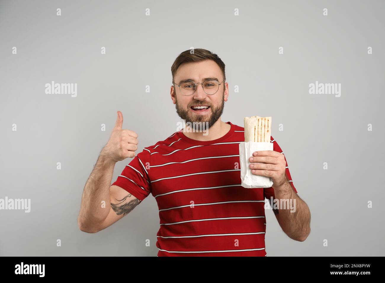 Turkish shawarma young man hi-res stock photography and images - Alamy