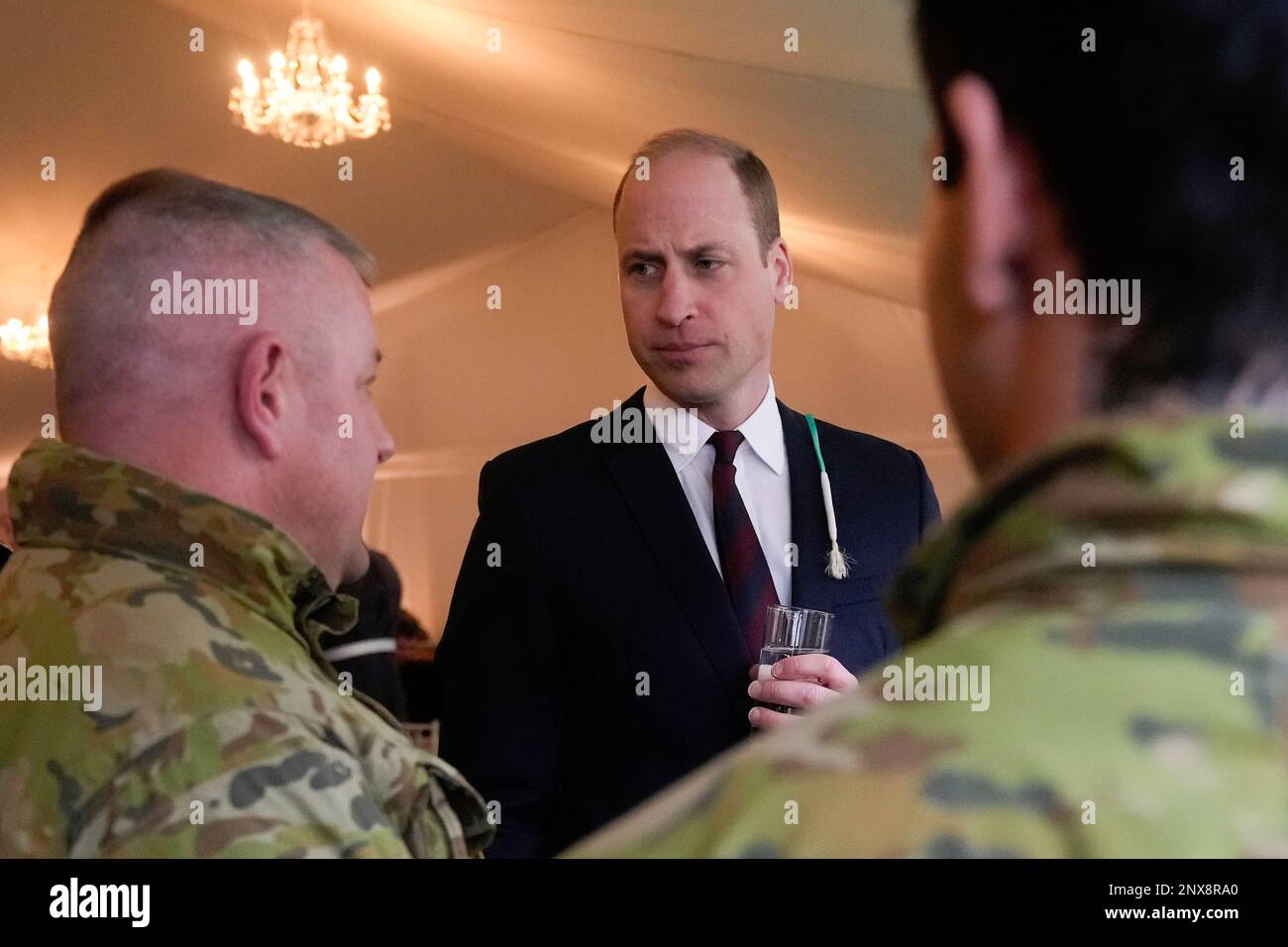 The Prince of Wales, Colonel of the Welsh Guards, meeting troops from ...
