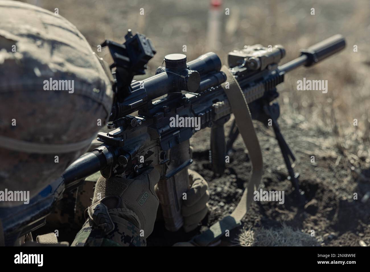 U.S. Marine Corps Lance Cpl. Ramon Lopez, a rifleman with 3d Battalion ...