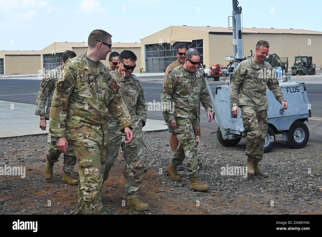 U.S. Air Force General James Hecker, center, U.S. Air Forces in Europe ...