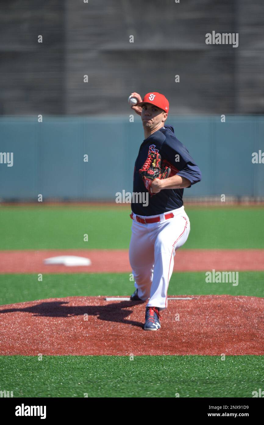 St. John's University Redstorm pitcher Michael LoPresti (22) during ...