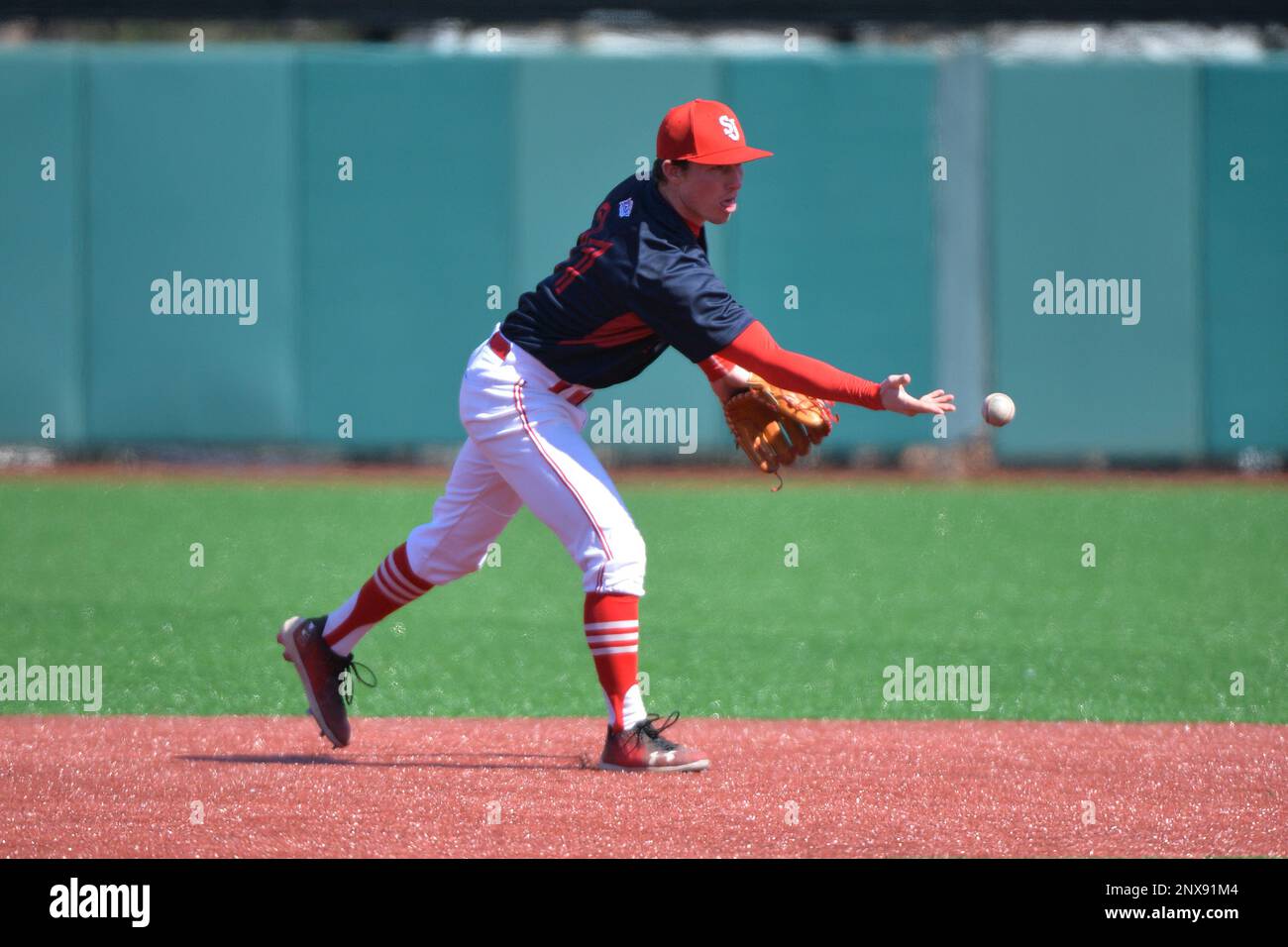 St. John's University Redstorm infielder Jordan Gillerman (21) during ...