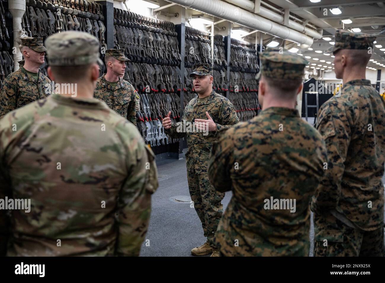 U.S. Marine Corps Warrant Officer David Burgos, assigned to the San ...