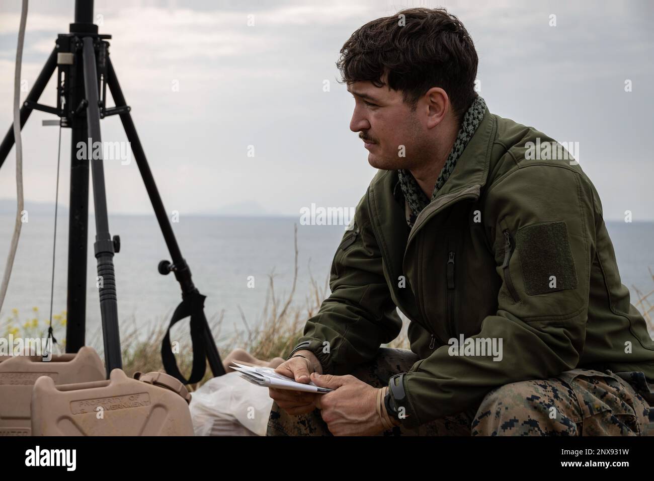 U.S. Marine Corps Sgt. Colton Dexter, a fire support Marine with ...