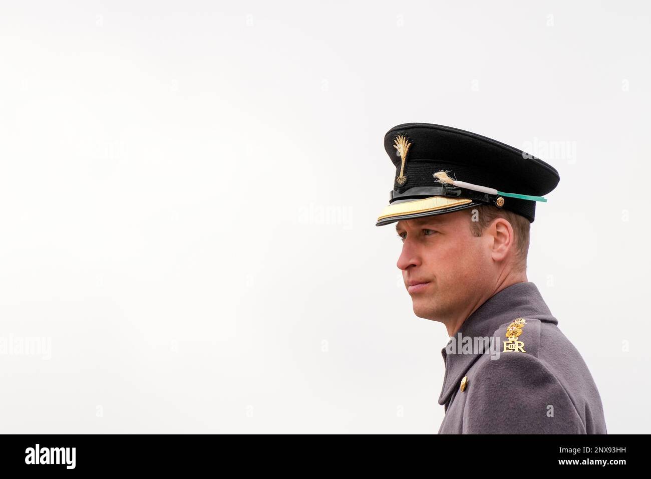 The Prince of Wales, Colonel of the Welsh Guards, during a visit to the ...