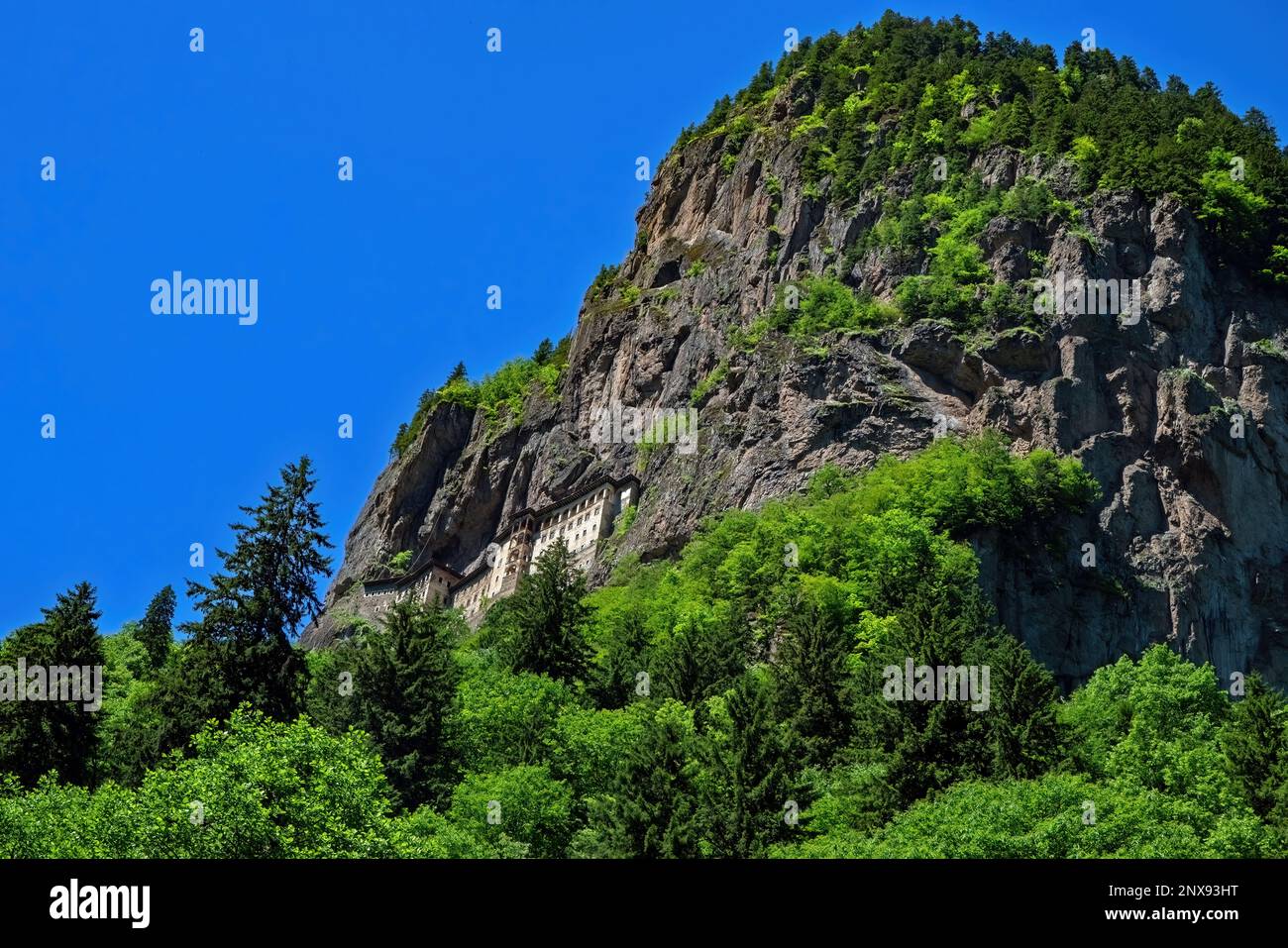 SUMELA Monastery. historical monastery built on the rocks Stock Photo ...