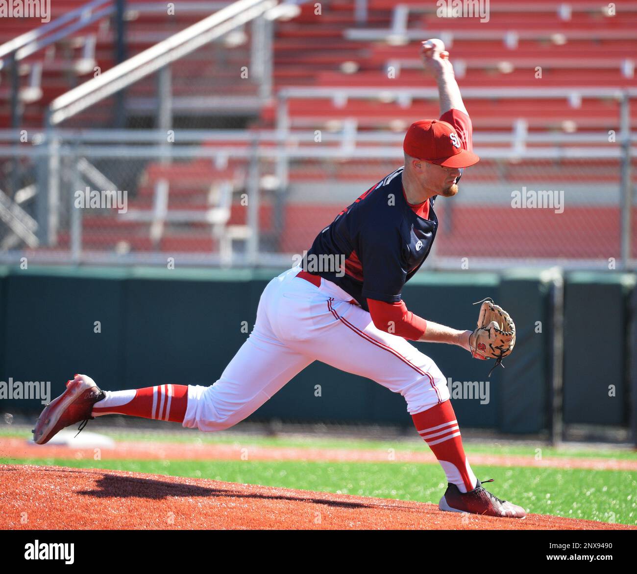 St. John's University Redstorm pitcher Jeff Belge (7) during game ...