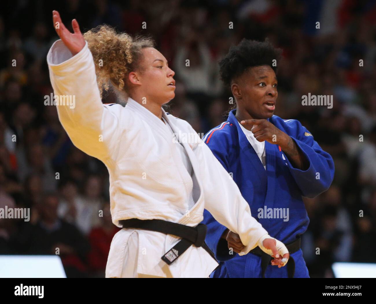 BUTTIGIEG CHLOE and TCHEUMEO AUDREY of FRANCE during of the Judo Paris ...