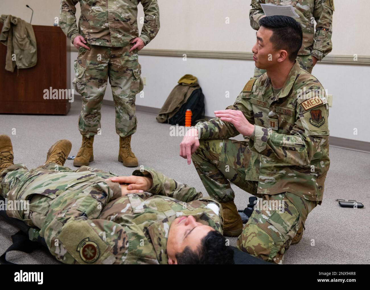 U.S. Air Force Capt. Kevin Tipton, a 125th Fighter Wing Medical Group ...