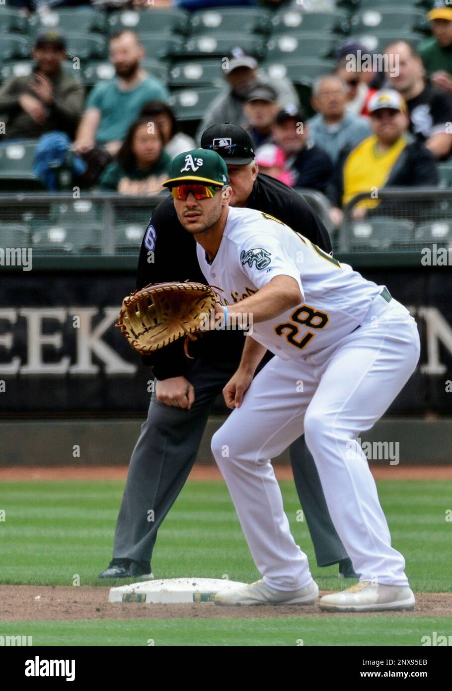 OAKLAND, CA - APRIL 18: Oakland Athletics first baseman Matt Olson (28 ...