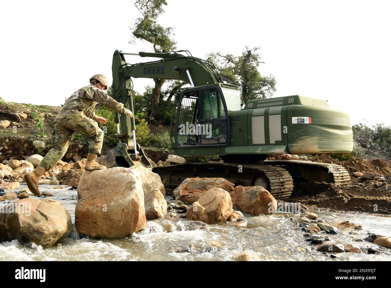 U.S. Army Pfc. Levi Walkup of the California Army National Guard’s ...