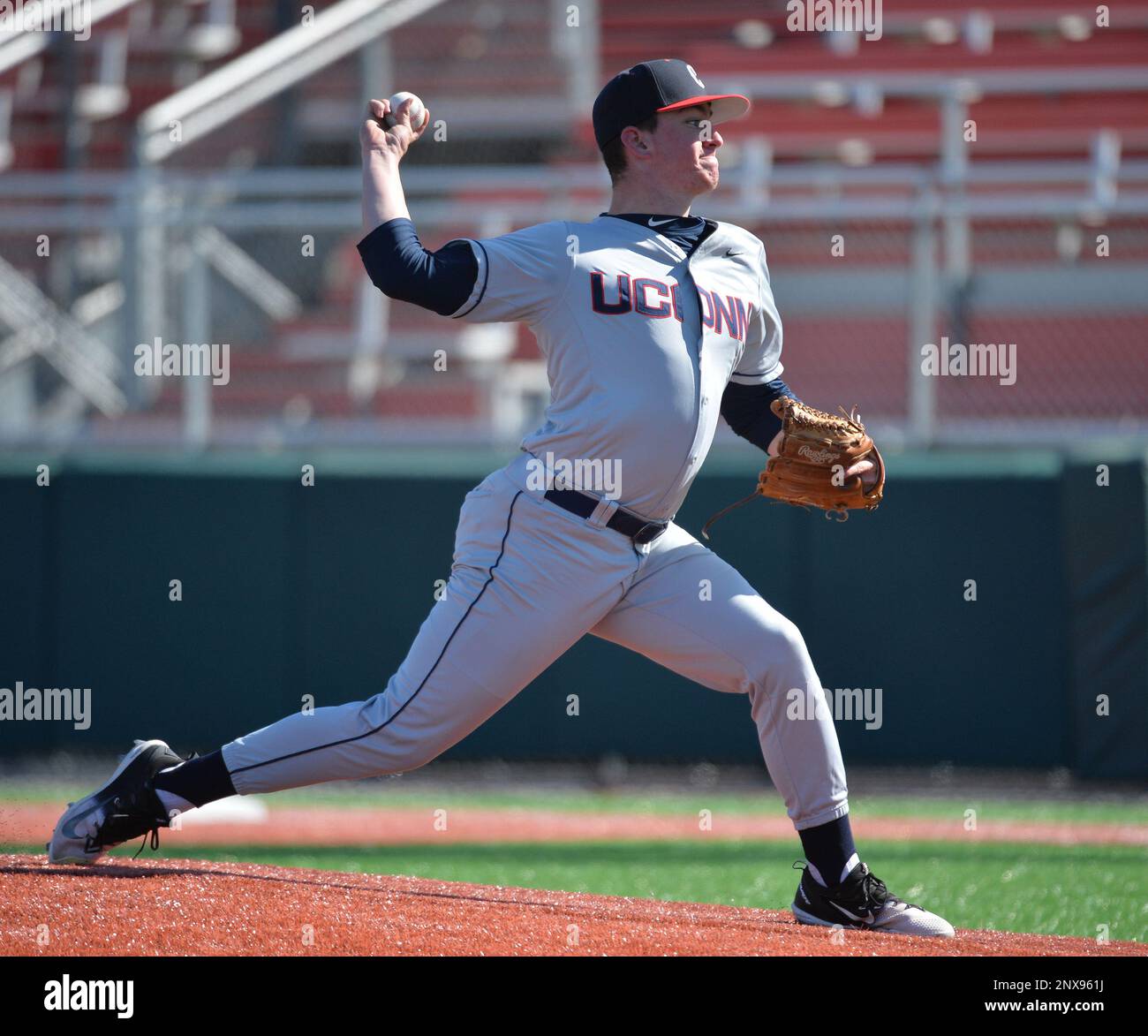 University of Connecticut Huskies pitcher Jacob Wallace (18) during ...
