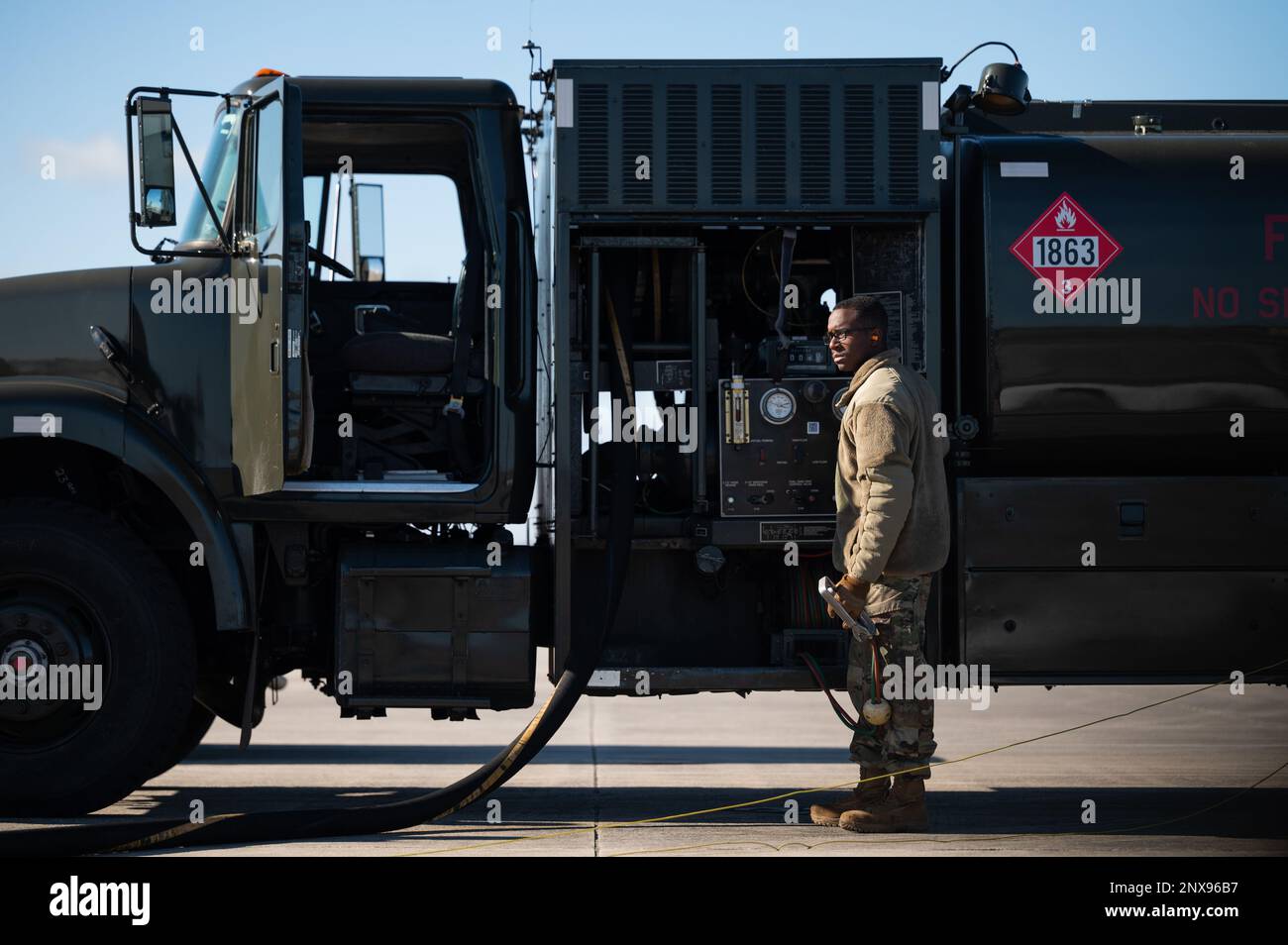 Senior Airman Laquan Julian, 325th Logistic Readiness Squadron fuels ...