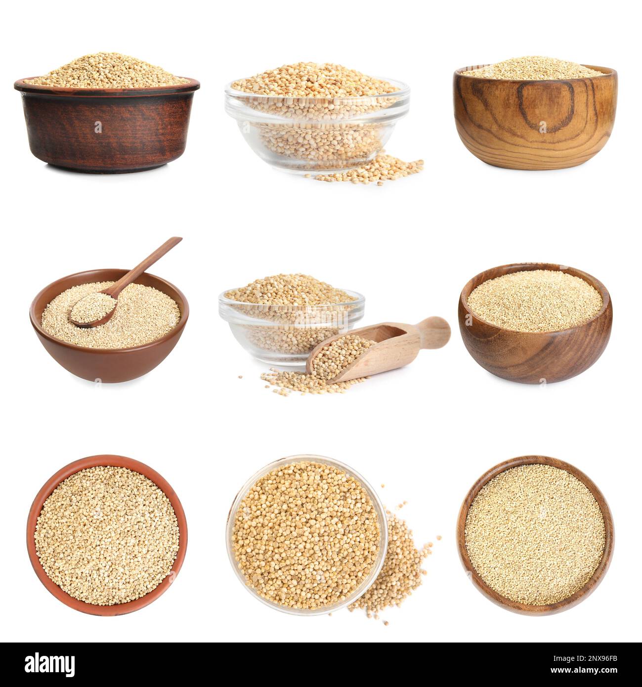 Quinoa seeds scoop in Cut Out Stock Images & Pictures - Alamy