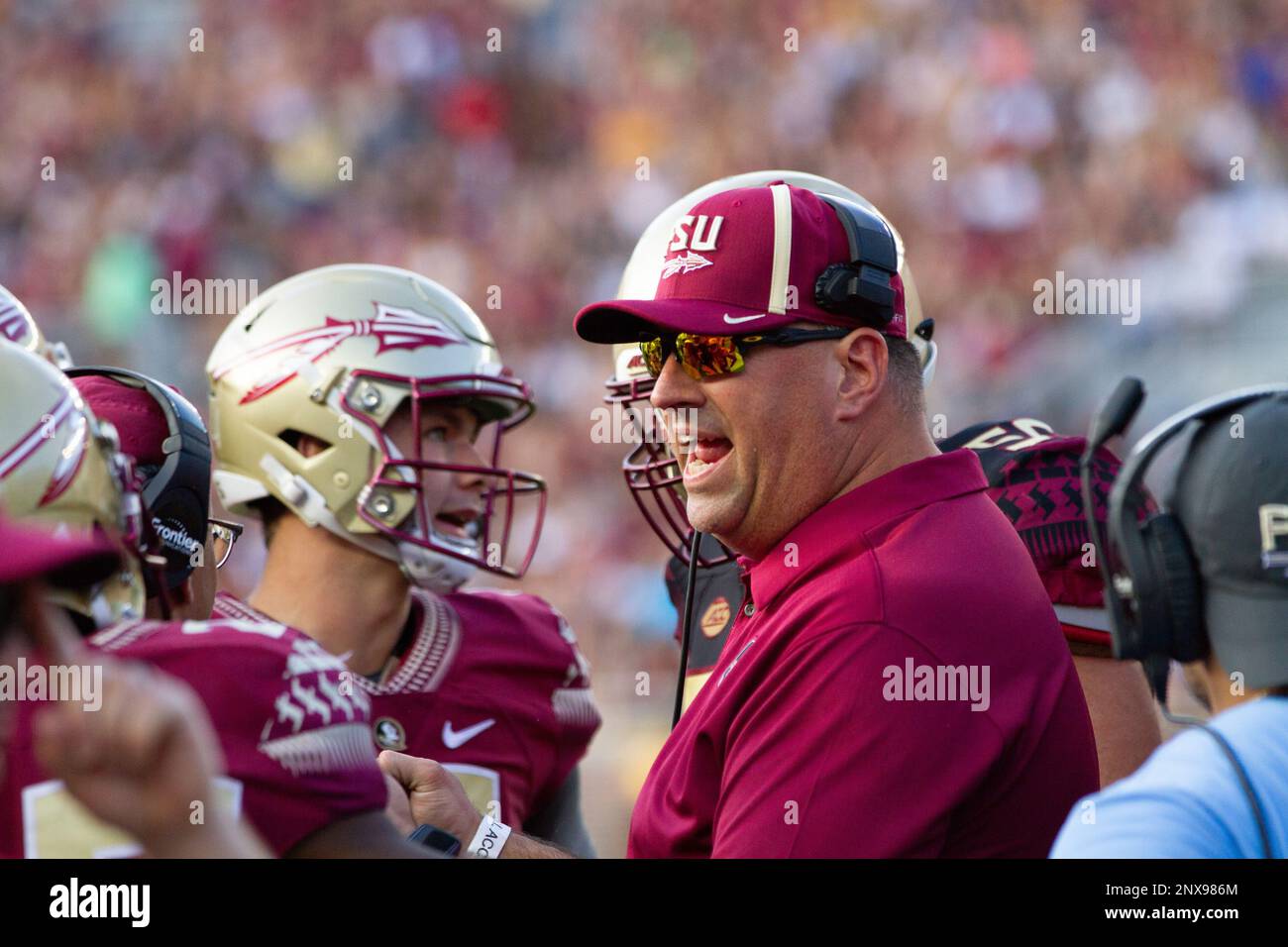 TALLAHASSEE, FL - APRIL 14: Florida State offensive line coach Greg ...