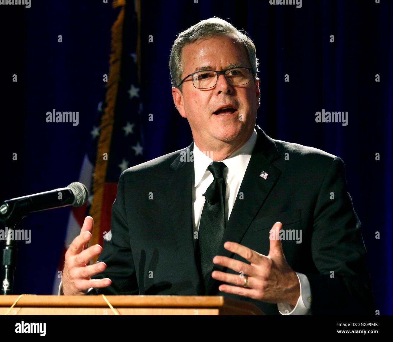Former Florida Gov. Jeb Bush speaks at the 11th annual Elmhurst College ...