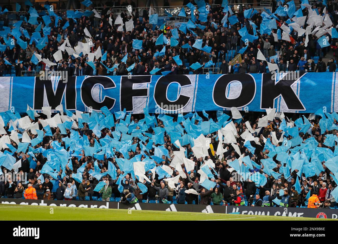 April 10, 2018 - Manchester, United Kingdom - A Manchester City banner ...