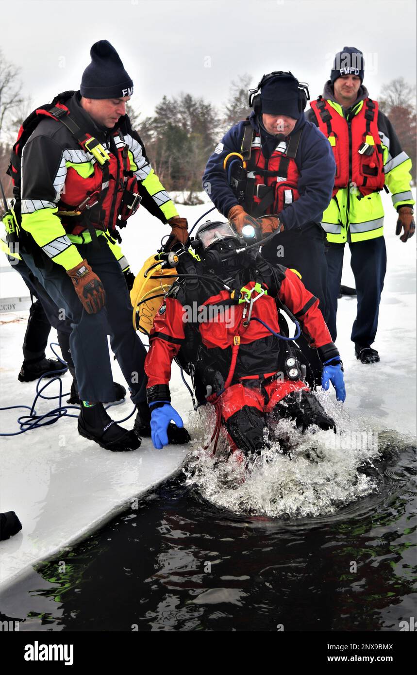 Firefighters with the Directorate of Emergency Services Fire Department ...