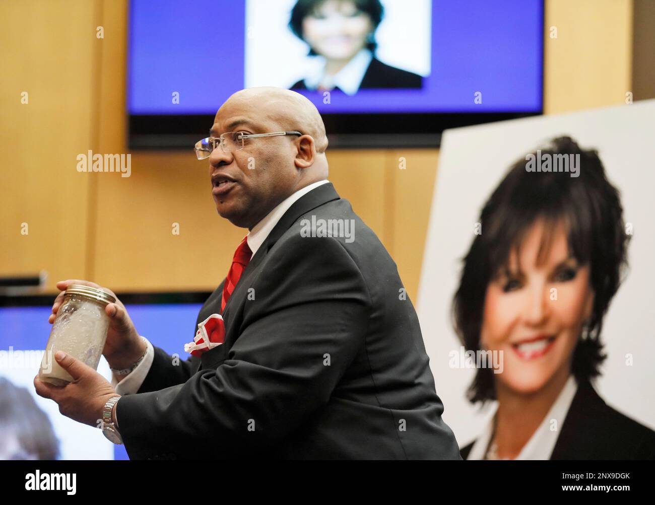 Chief Assistant District Attorney Clint Rucker, with a photo of Diane ...