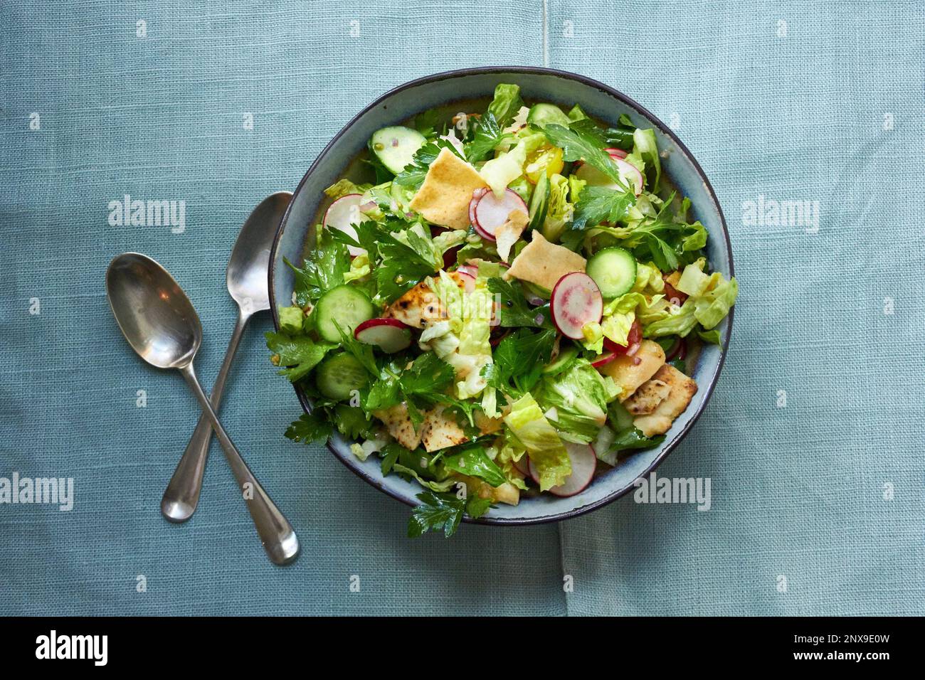 This 2018 photo shows a fattoush in New York. This dish is from a ...