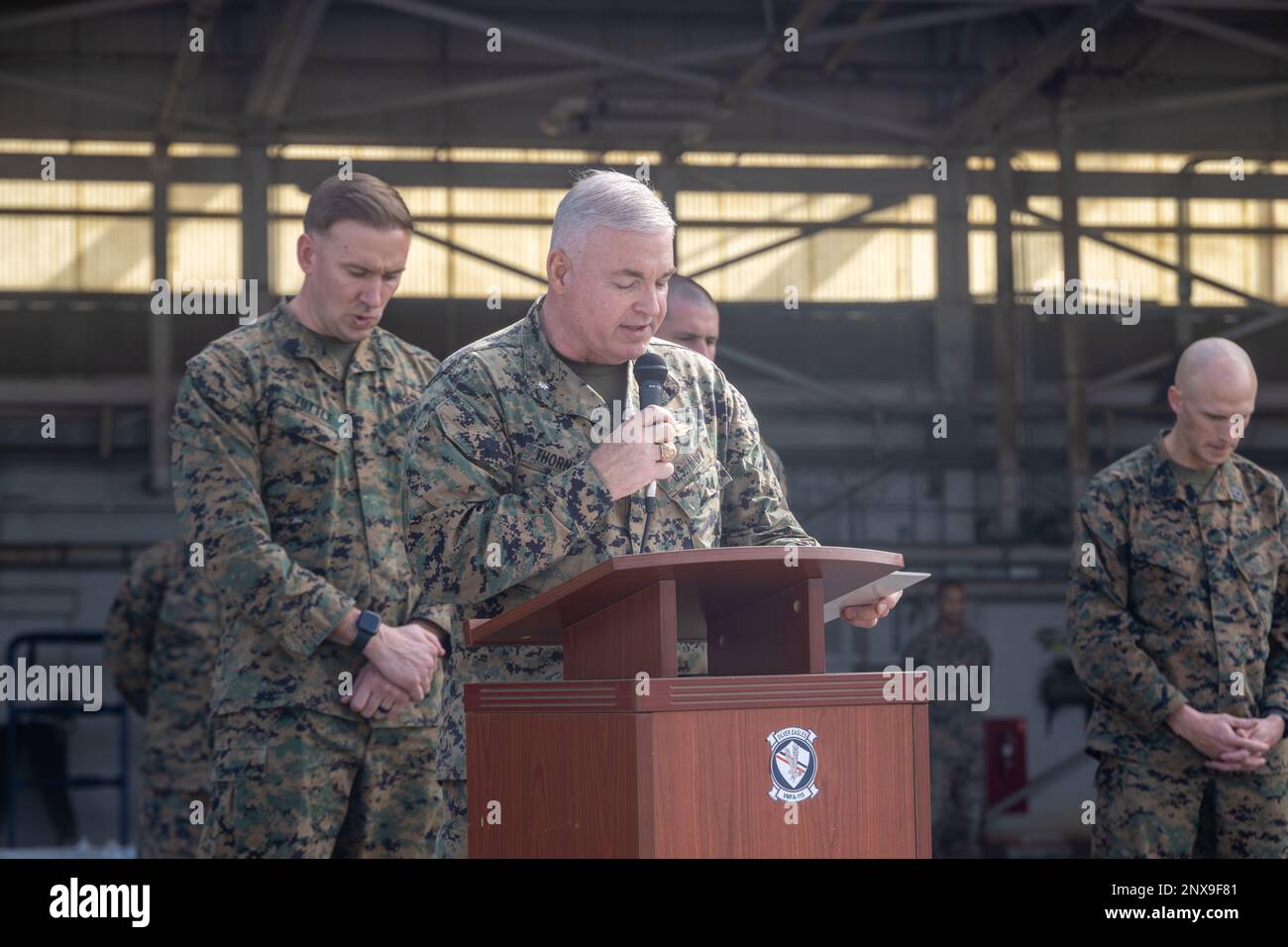 U.S. Navy Cmdr. Garry Thorton, chaplain, Marine Aircraft Group 31 ...