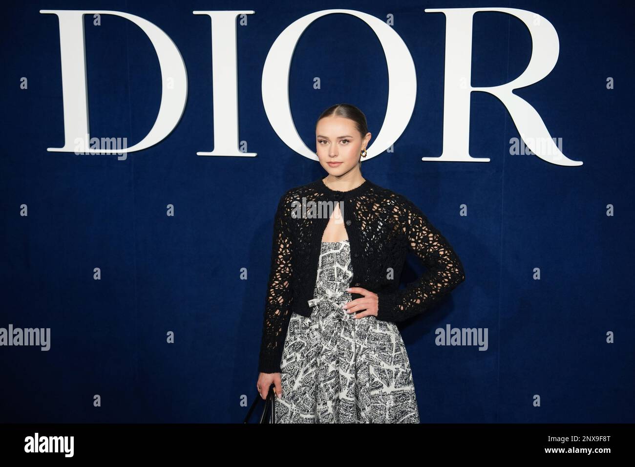 Margot Hayes poses before the Christian Dior Fall/Winter 2023-2024 ...