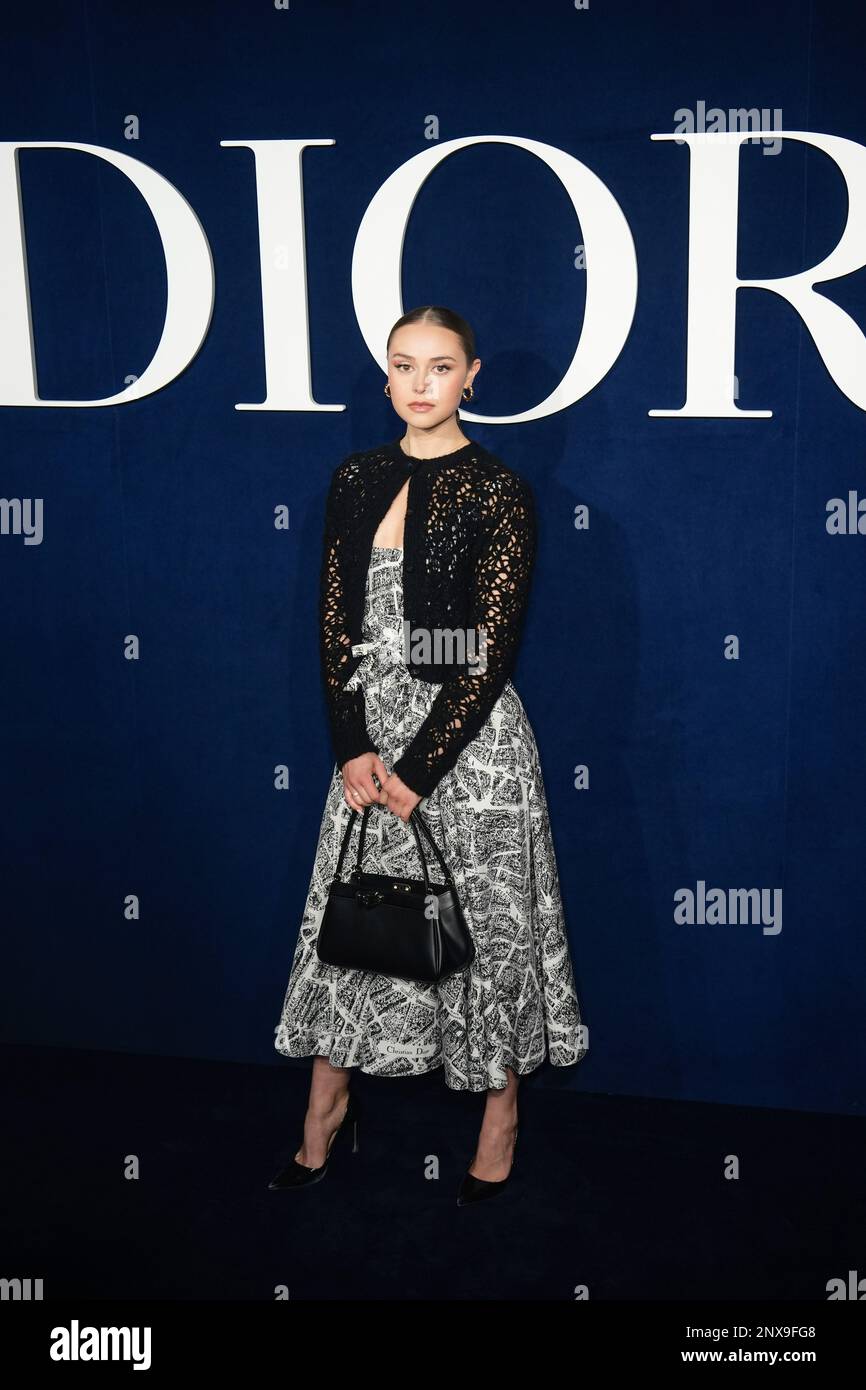 Margot Hayes poses before the Christian Dior Fall/Winter 2023-2024 ...
