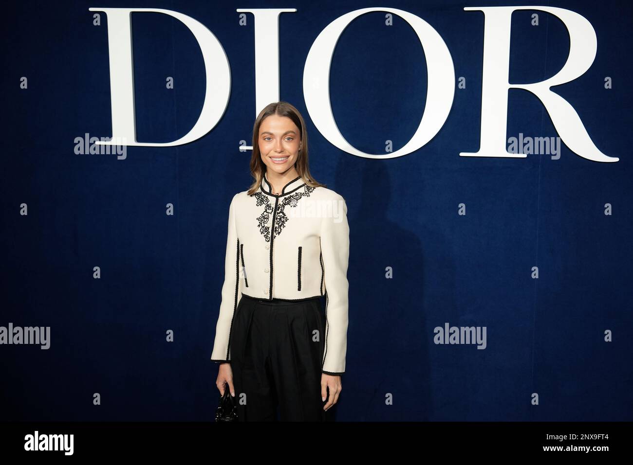 Heloise Agostinelli poses before the Christian Dior Fall/Winter 2023 ...