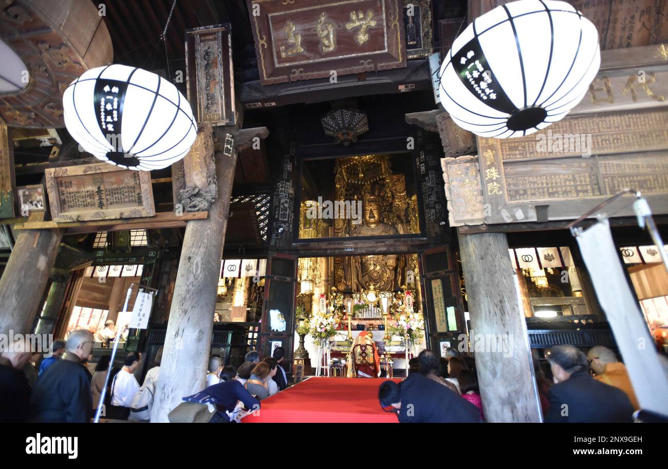The monks form 33 temples participate the Buddhist service to celebrate ...
